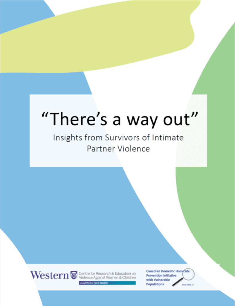 "There's a Way Out" - Insights from Survivors of Intimate Partner ...