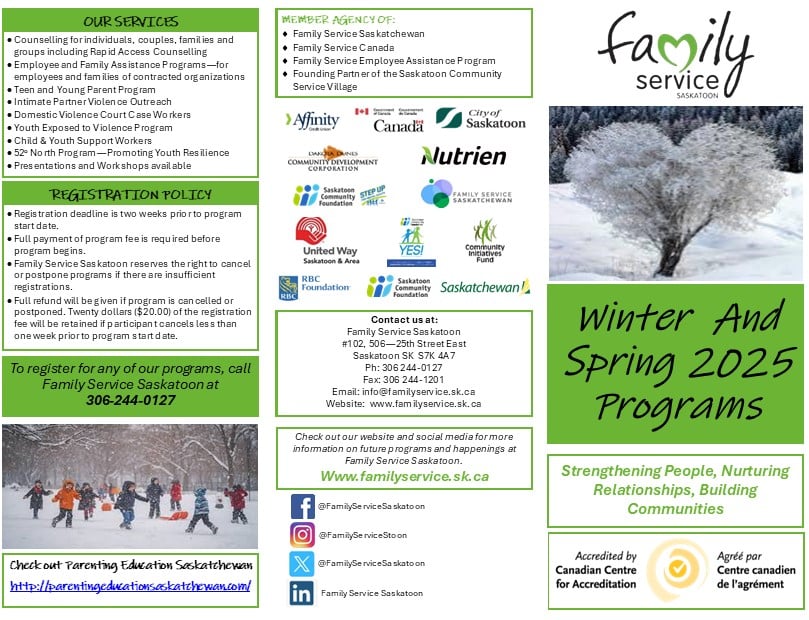2025 Winter and Spring Program - Family Service Saskatoon